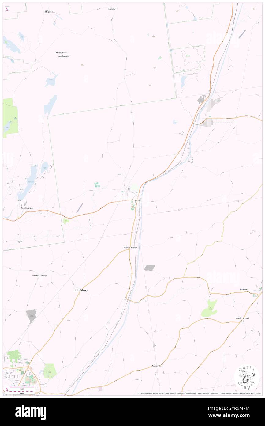 Map of fort ann new york Cut Out Stock Images & Pictures - Alamy