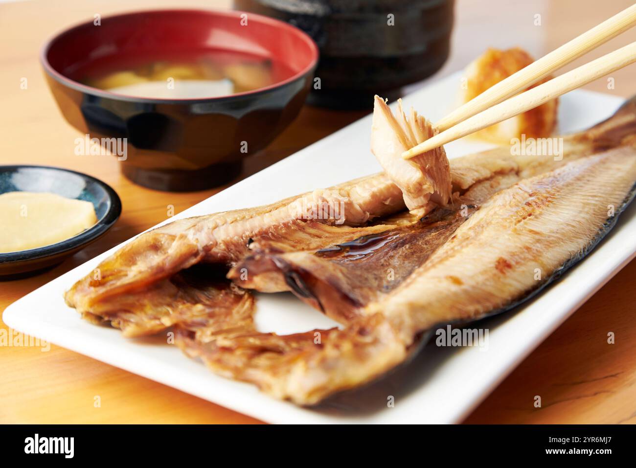 Grilled hokke with salt Stock Photo - Alamy