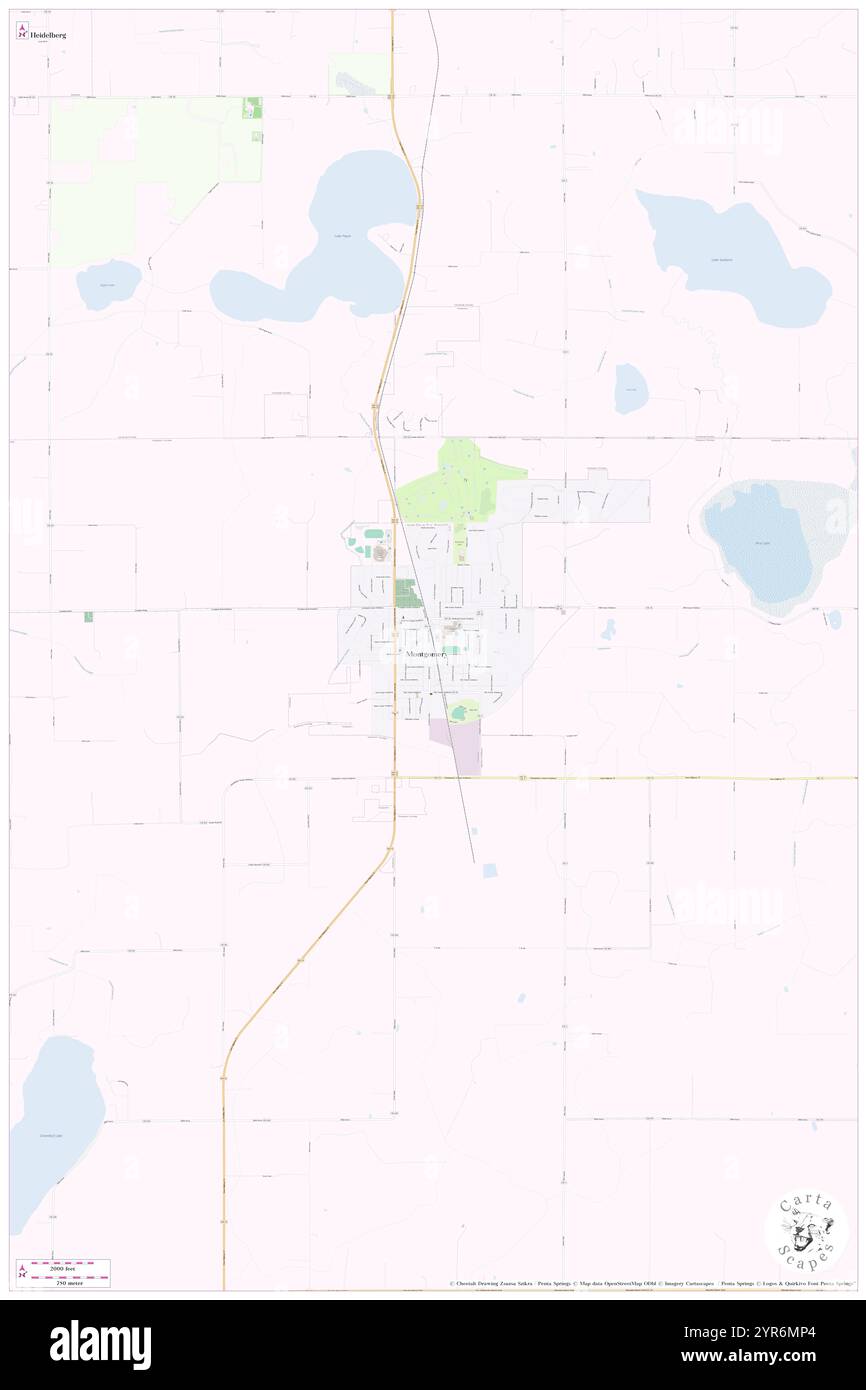 Map of montgomery minnesota Cut Out Stock Images & Pictures - Alamy