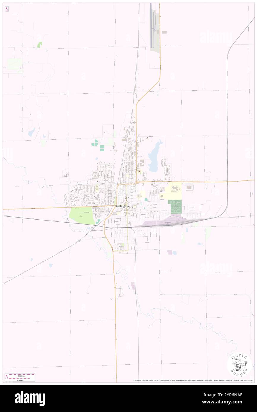 Map of wellington kansas Cut Out Stock Images & Pictures - Alamy