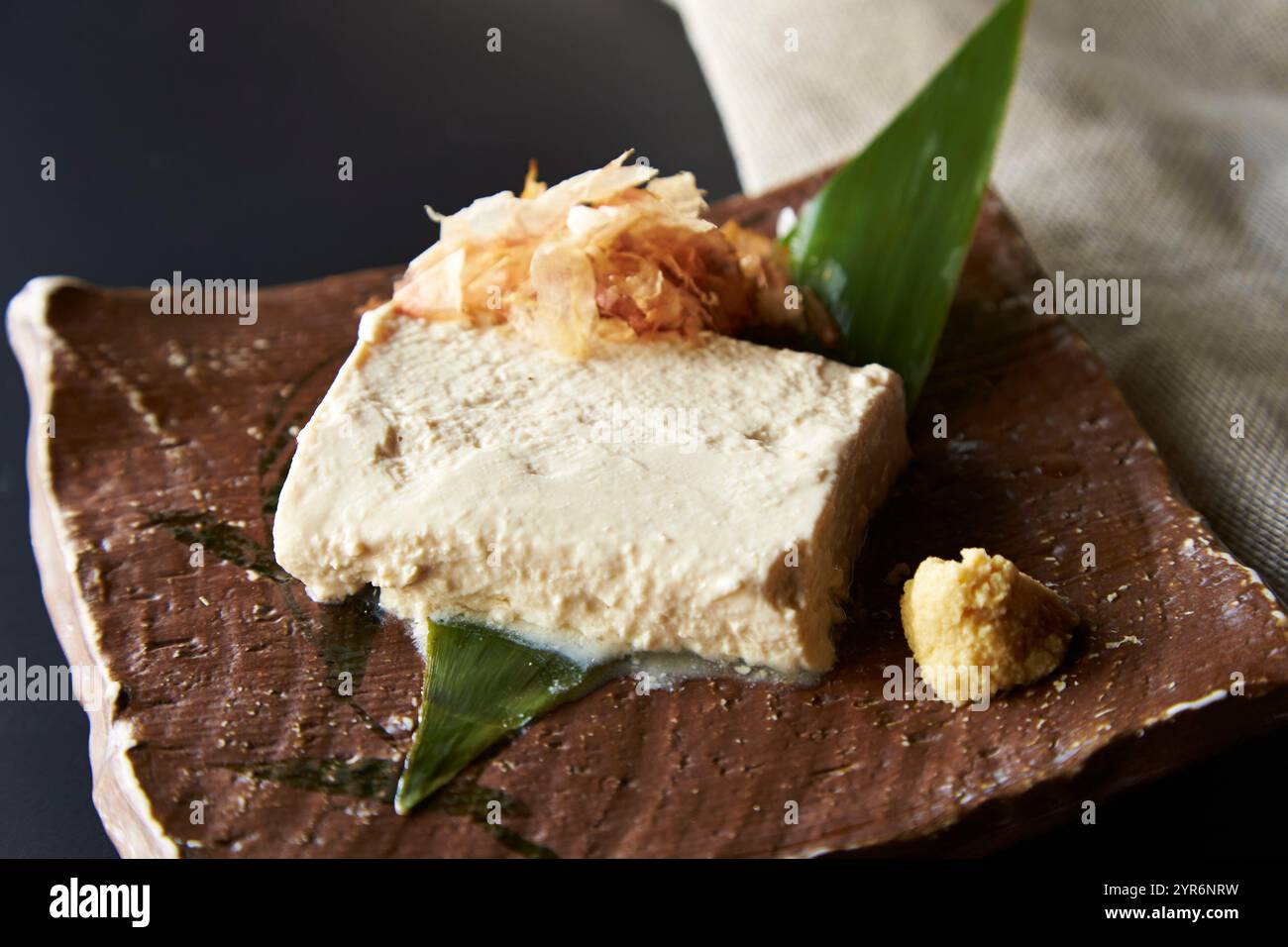 Handmade tofu and dried bonito flakes Stock Photo - Alamy