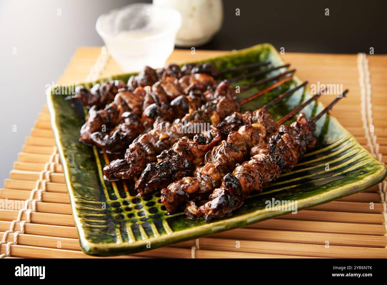 Grilled eel liver skewer Stock Photo - Alamy