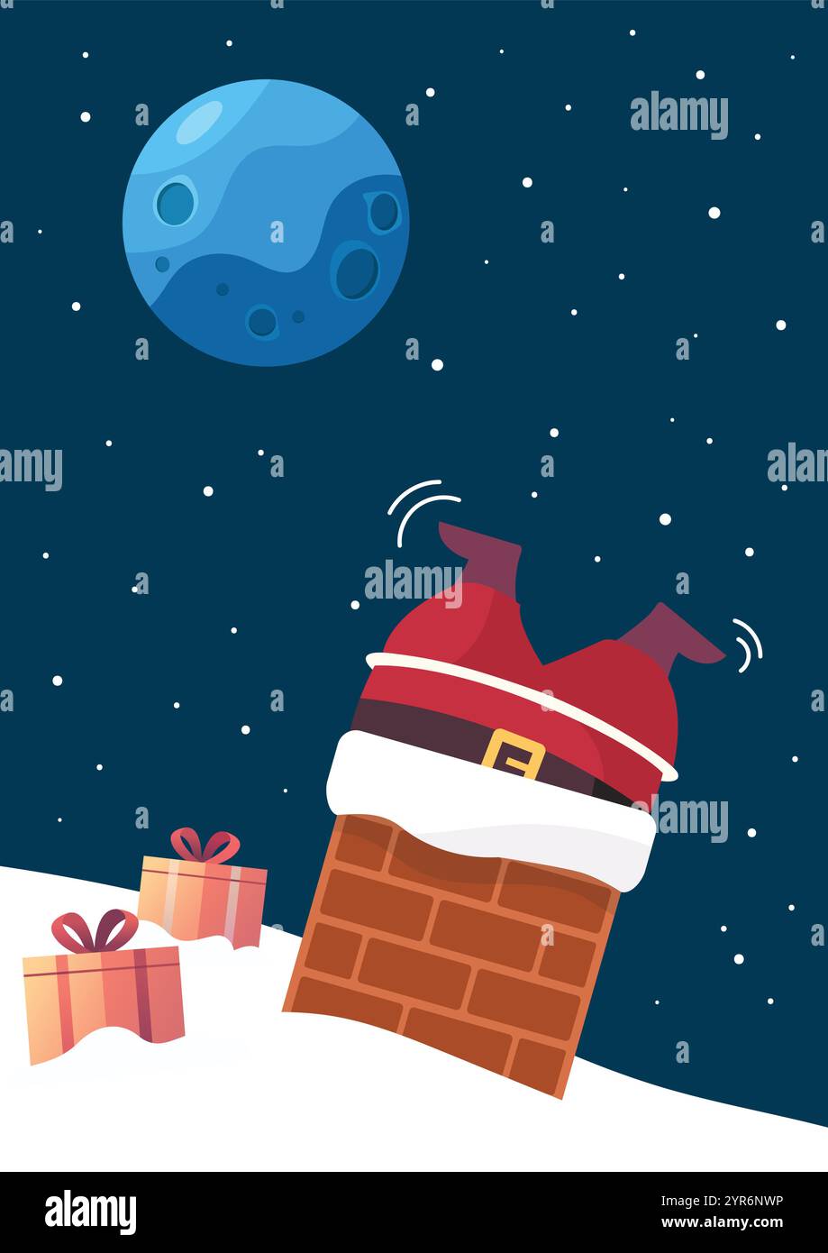 Santa claus stuck in chimney hi-res stock photography and images - Alamy