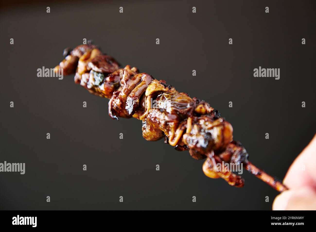 One grilled eel liver skewer Stock Photo - Alamy