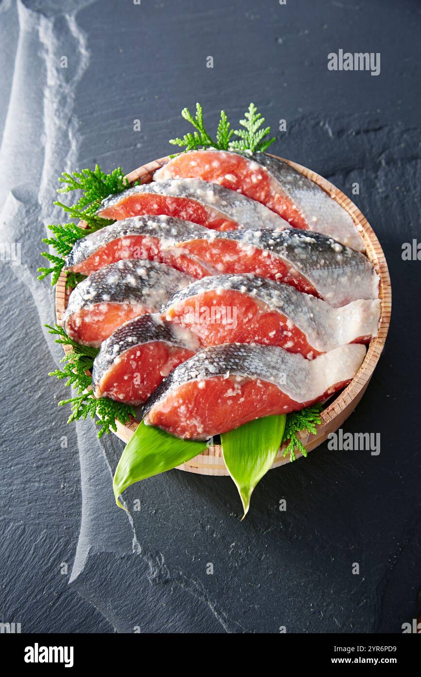 Salmon in salted rice-bran paste Stock Photo - Alamy