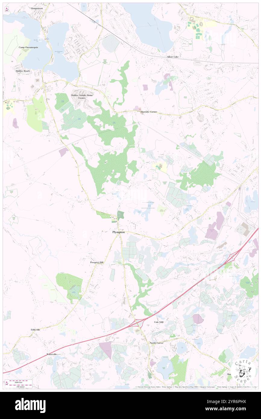 Map of plympton Cut Out Stock Images & Pictures - Alamy