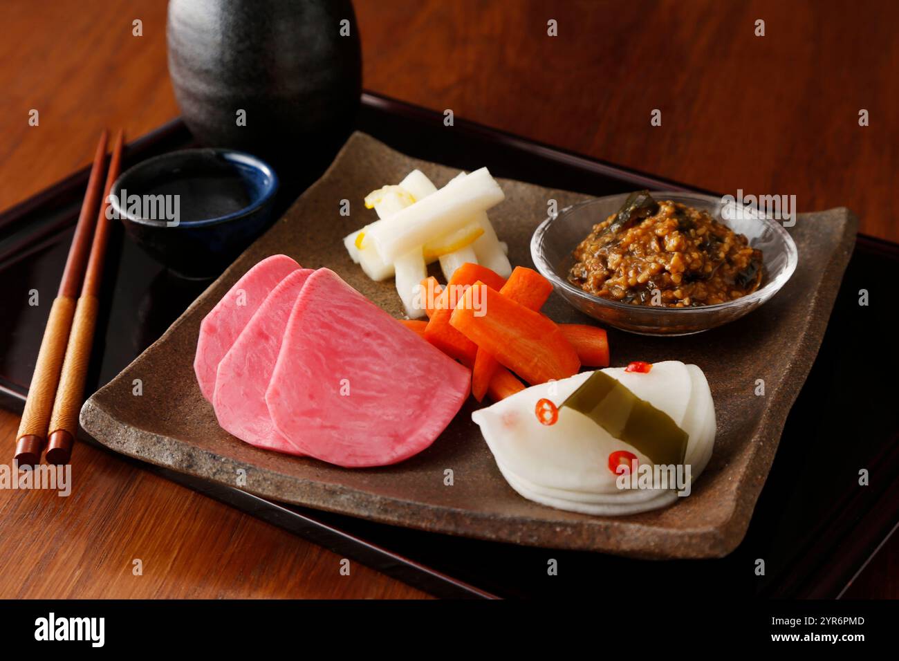 5 kinds of pickles Stock Photo - Alamy