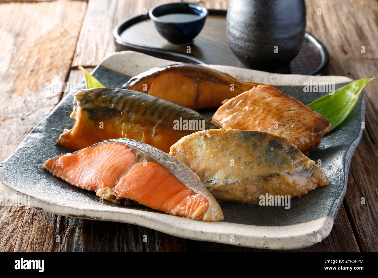 Grilled and boiled filleted fish Stock Photo - Alamy
