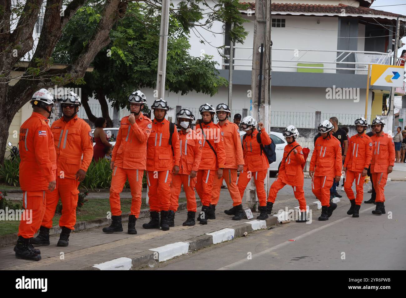 conceicao do almeida, bahia, brazil - june 23, 2024: group of military ...