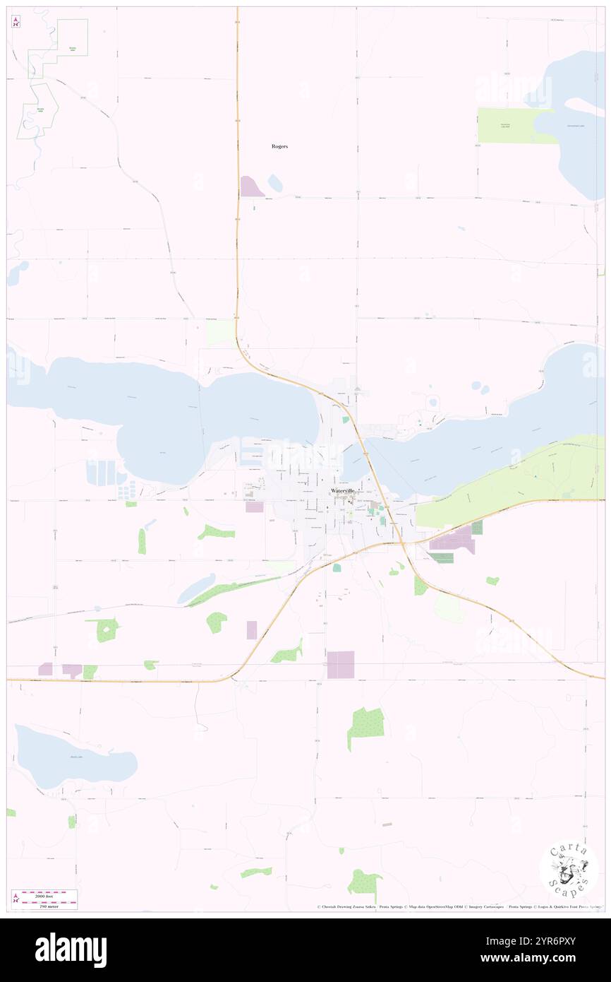 City of Waterville, Le Sueur County, US, United States, Minnesota, N 44 ...