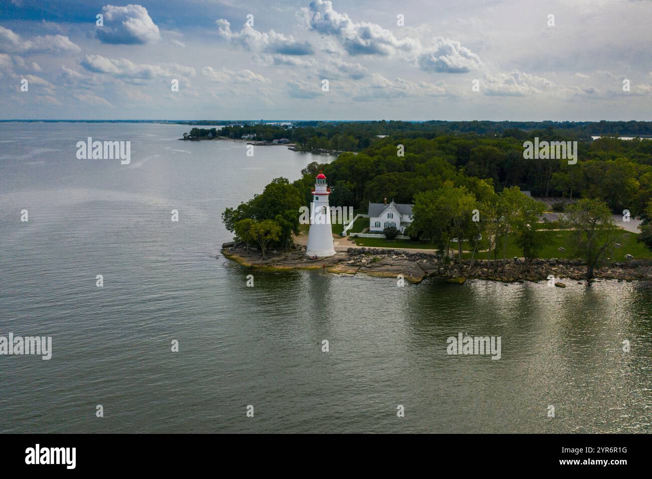 Aerial view marblehead lighthouse hi-res stock photography and images ...