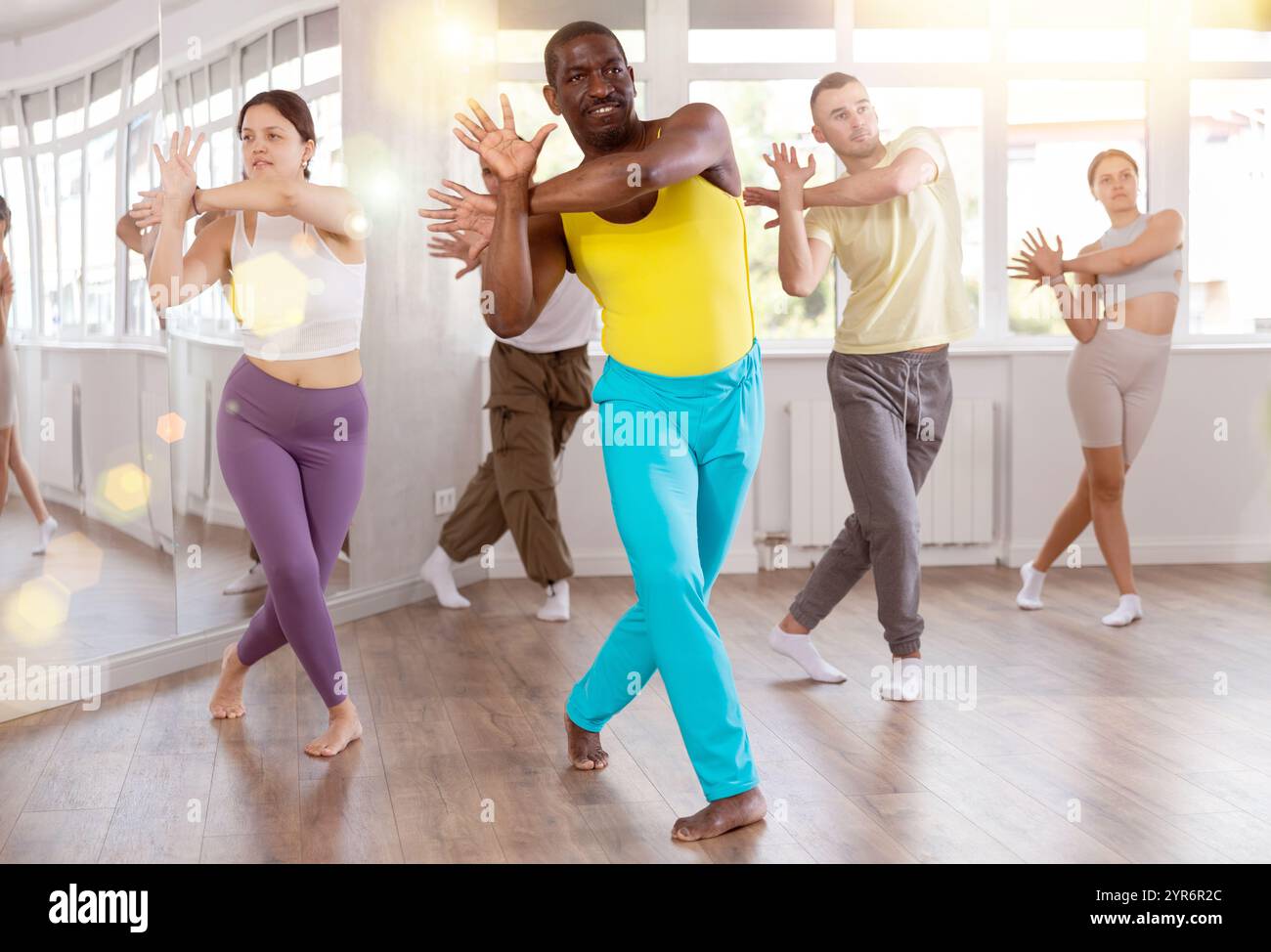 African woman intense training group hi-res stock photography and ...