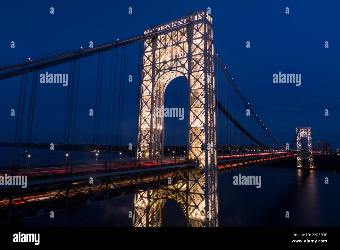 OCTOBER 2021, NY, NY, USA -The George Washington Bridge is a double ...
