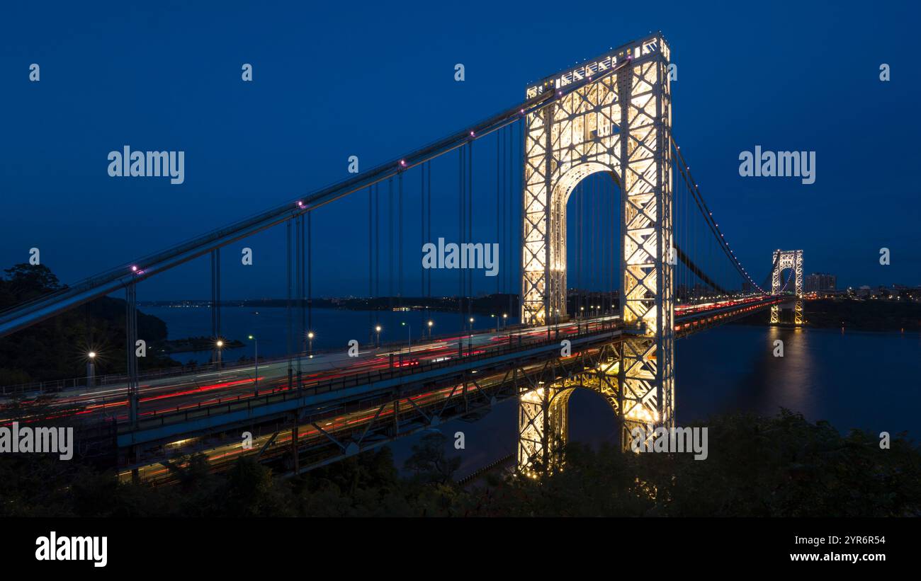 OCTOBER 2021, NY, NY, USA -The George Washington Bridge is a double ...