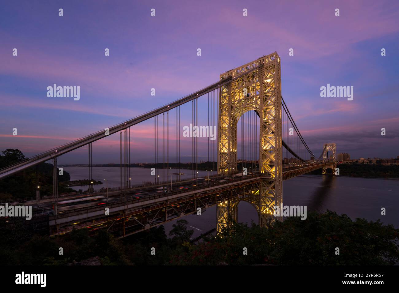 OCTOBER 2021, NY, NY, USA -The George Washington Bridge is a double ...