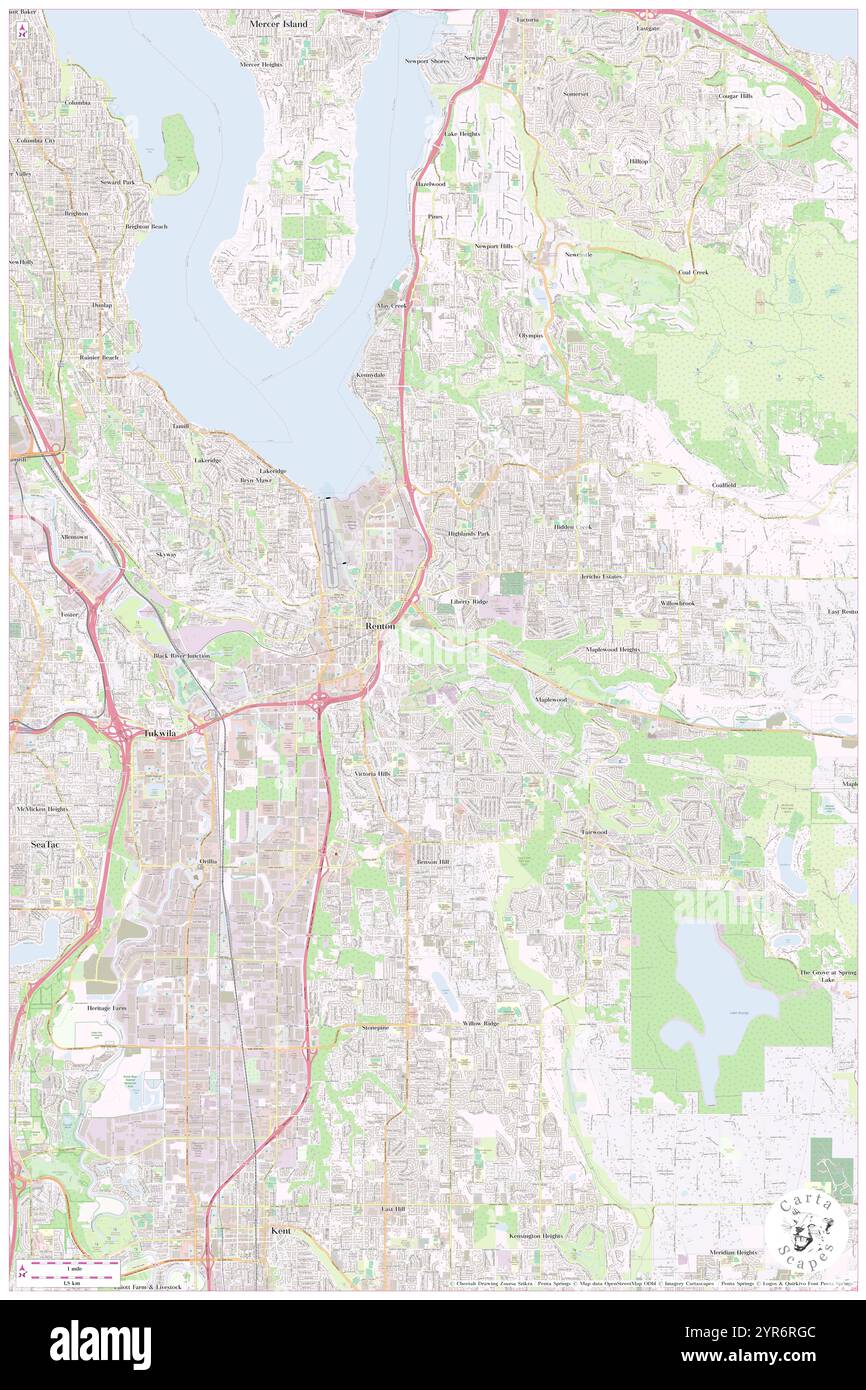 Renton washington map Cut Out Stock Images & Pictures - Alamy