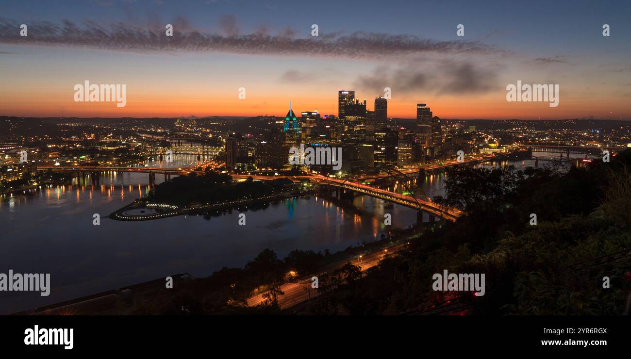 OCTOBER, 2021, PITTSBURGH, PA., USA - Pittsburgh from Mount Washington ...
