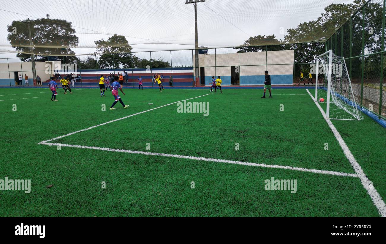 bonito, bahia, brazil - april 28, 2024: view of a football field with ...