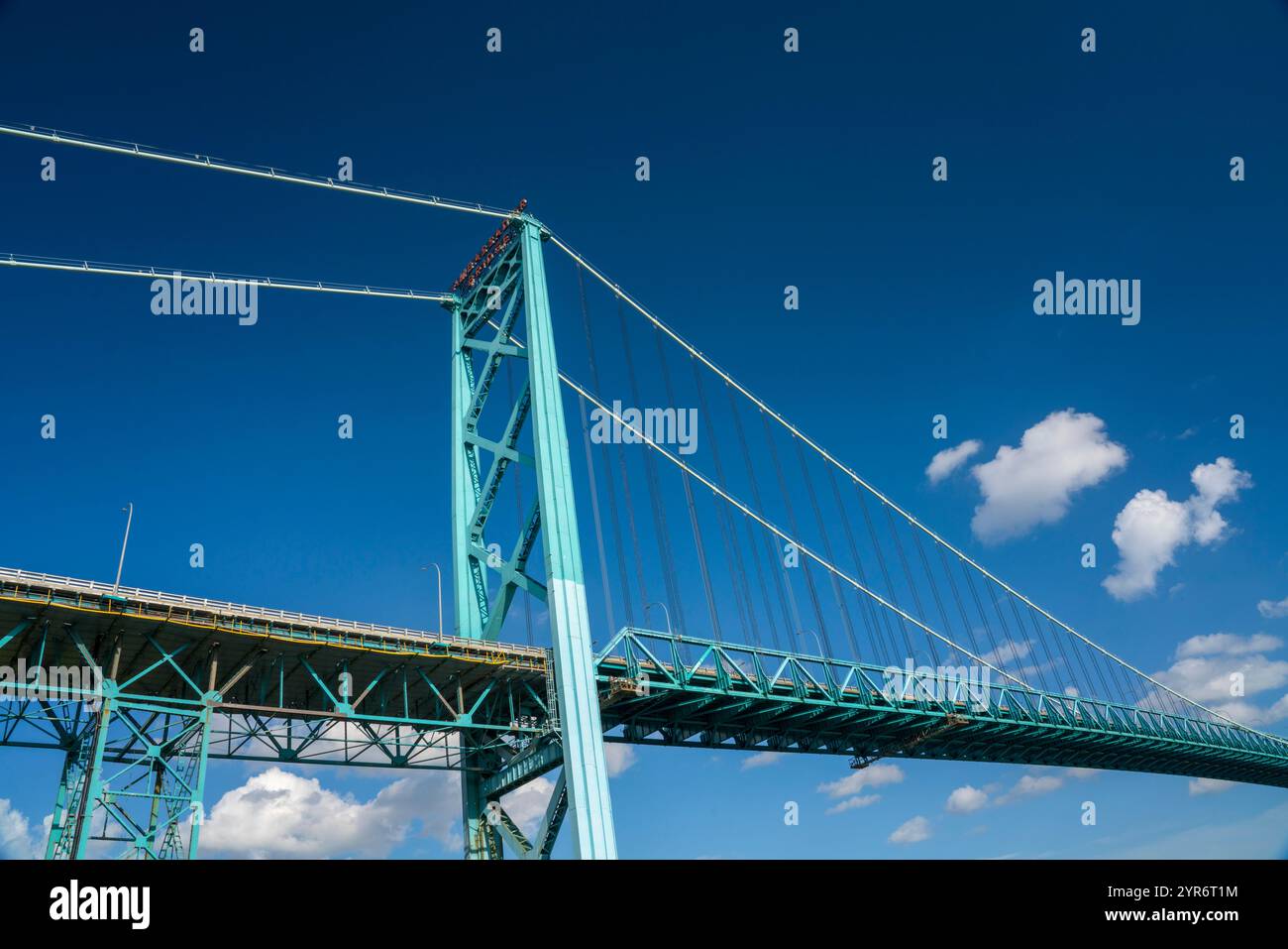 OCTOBER 2021, DETROIT, MICHIGAN, USA - The Ambassador Bridge is a ...