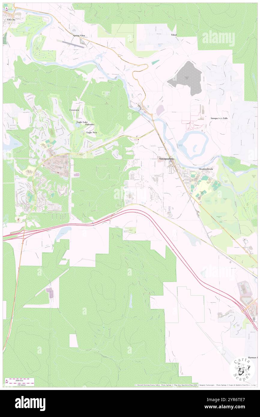 Map of snoqualmie washington Cut Out Stock Images & Pictures - Alamy
