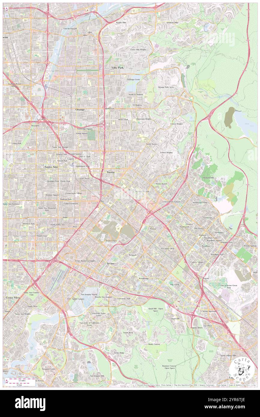Map of tustin hi-res stock photography and images - Alamy