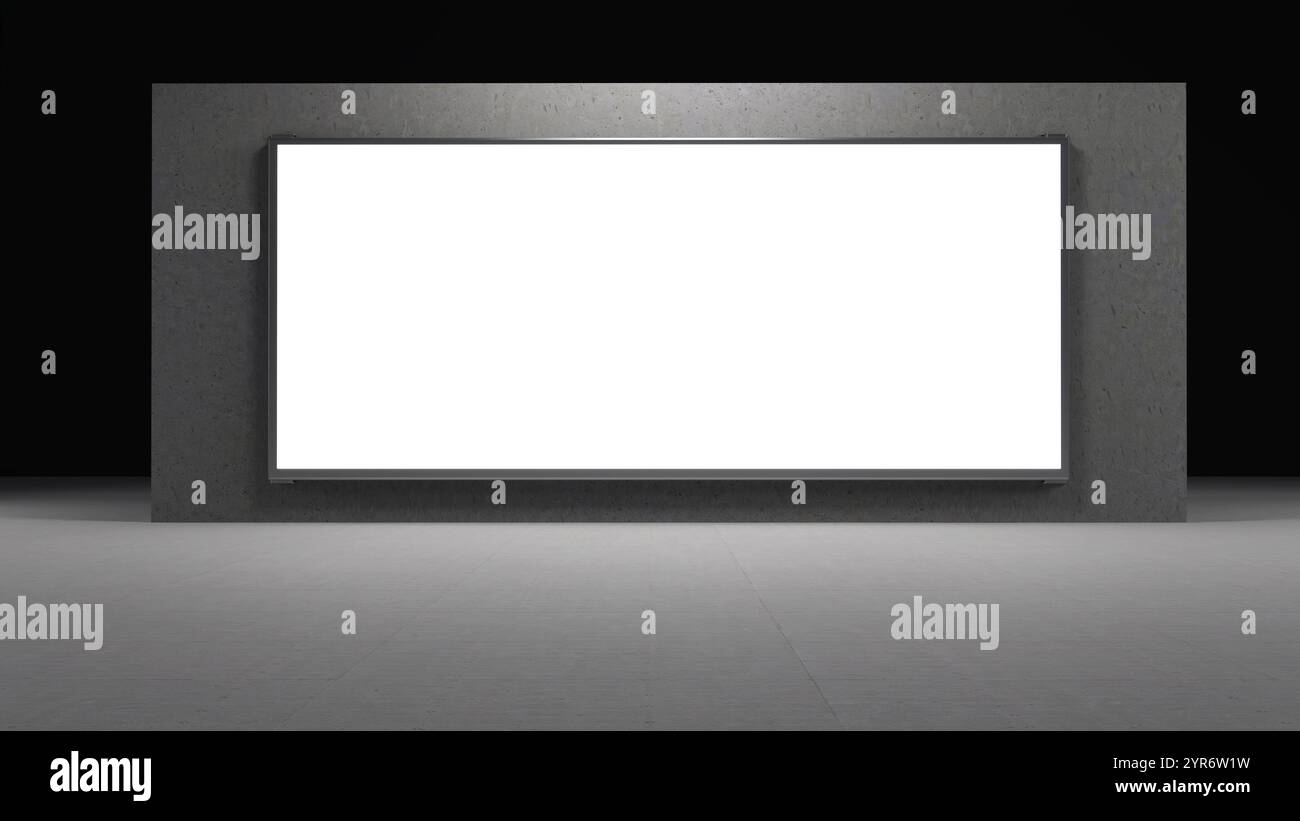 3d rendering blank led advertising board or banner Stock Photo - Alamy