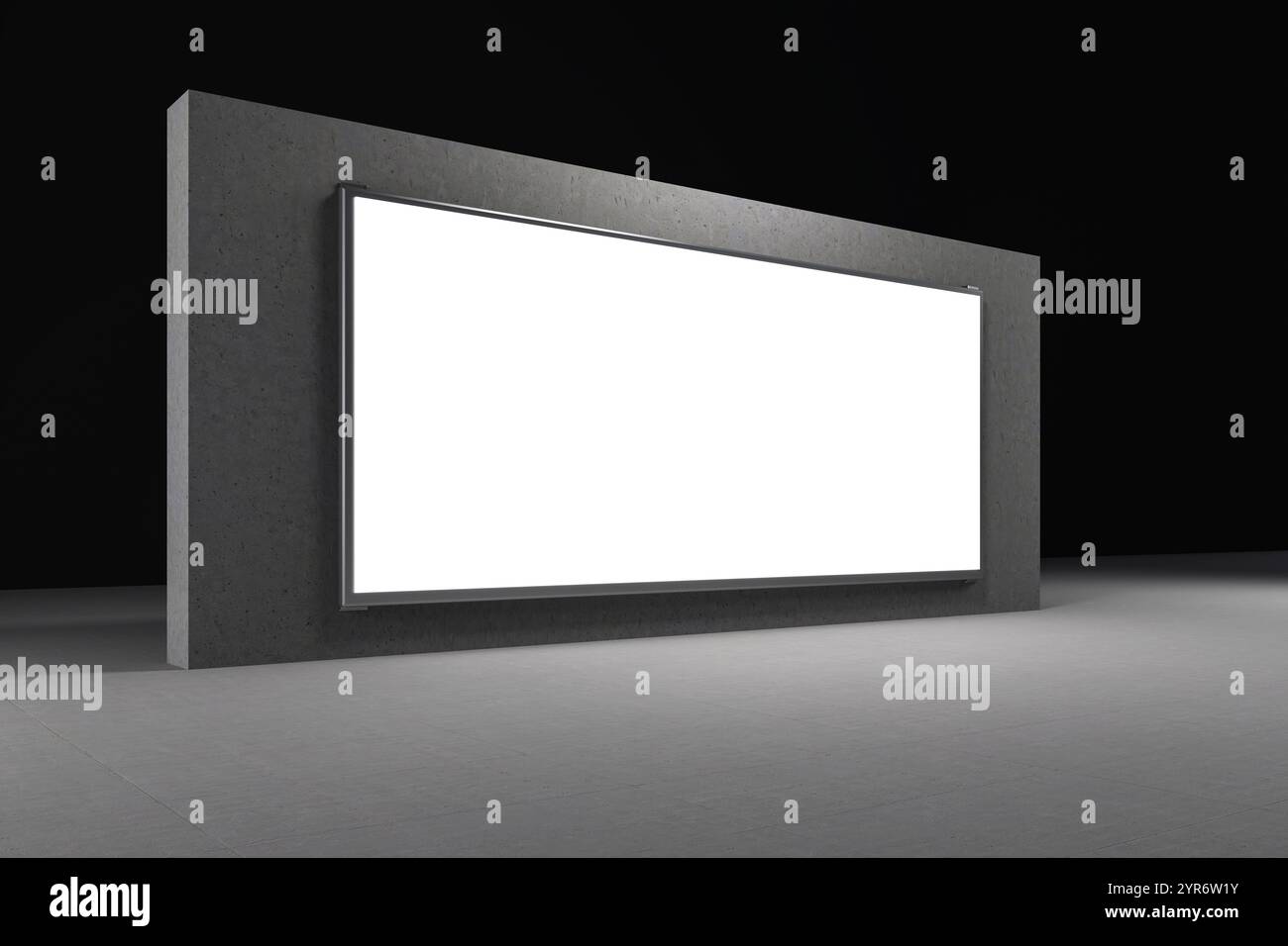 3d rendering blank led advertising board or banner Stock Photo - Alamy