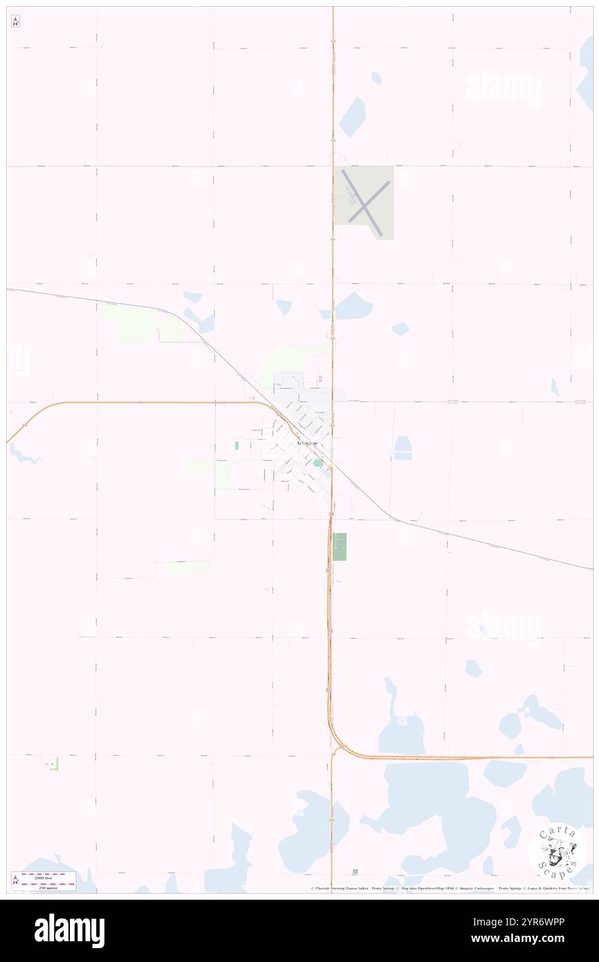 Map of arlington south dakota Cut Out Stock Images & Pictures - Alamy