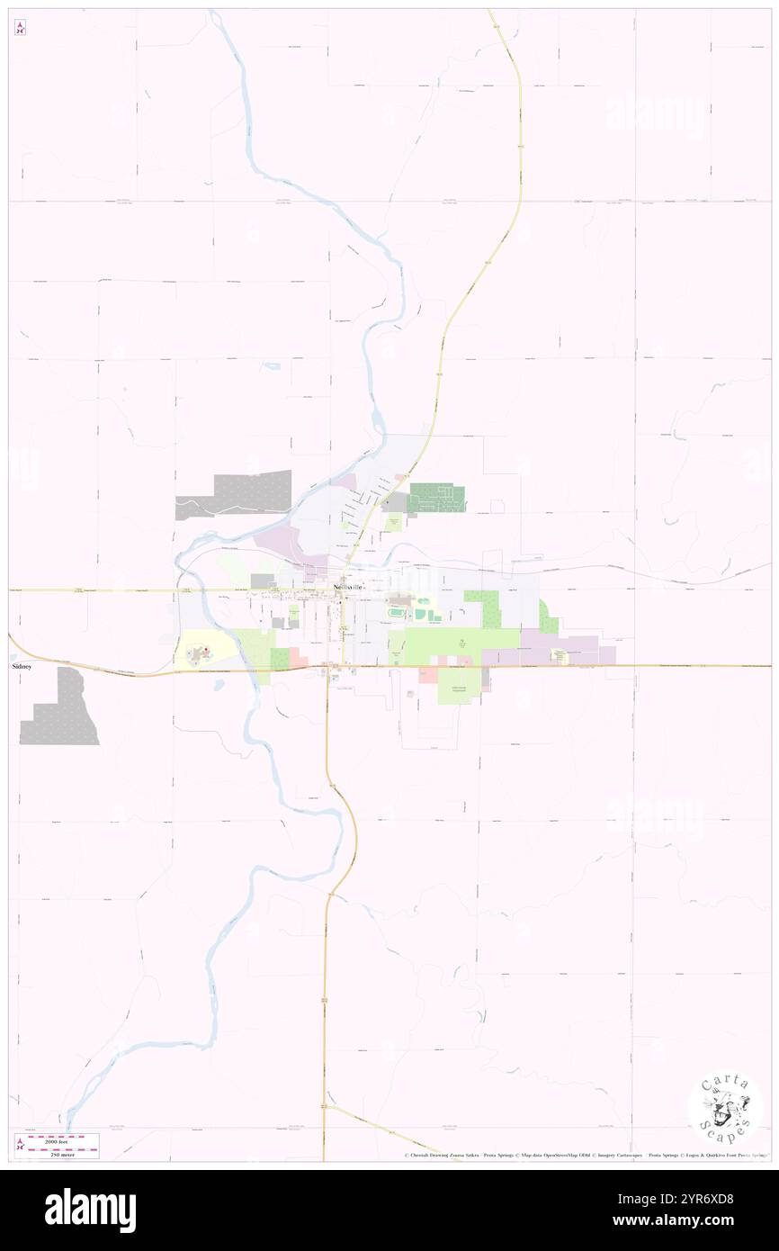 Map of neillsville Cut Out Stock Images & Pictures - Alamy