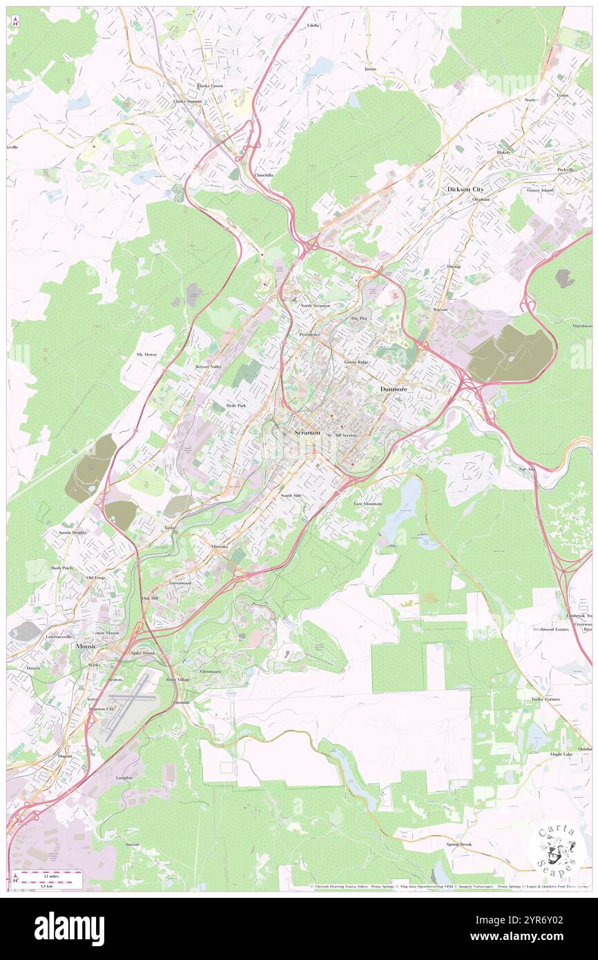 Scranton pennsylvania map Cut Out Stock Images & Pictures - Alamy