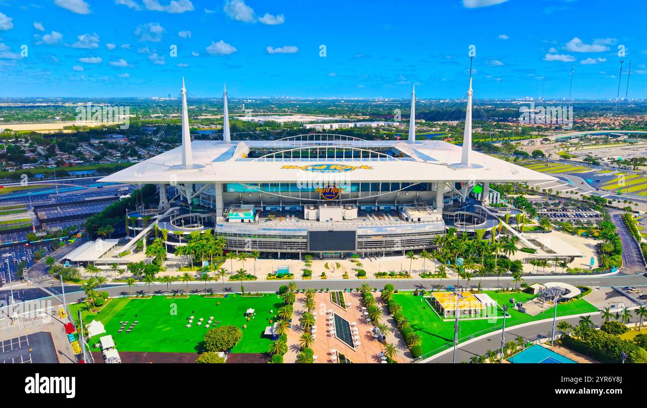 Hard Rock Stadium Miami aerial view - home of the Miami Dolphins ...