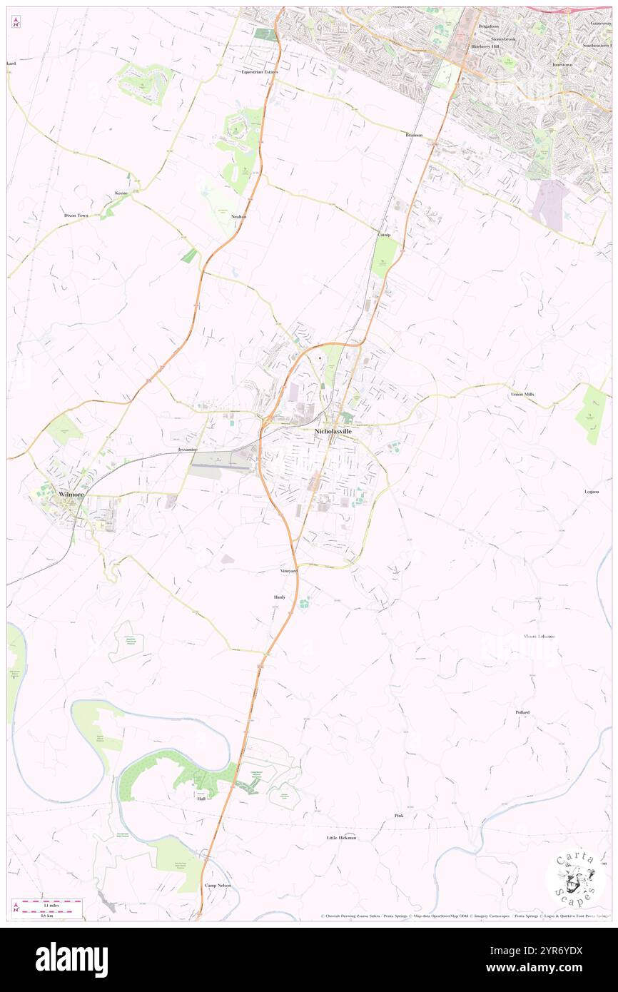 Jessamine map hi-res stock photography and images - Alamy