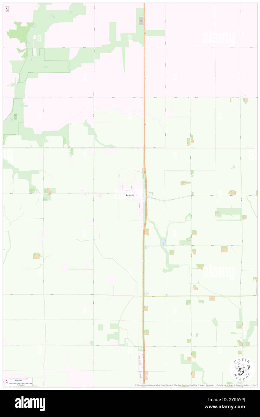 Map of fostoria Cut Out Stock Images & Pictures - Alamy