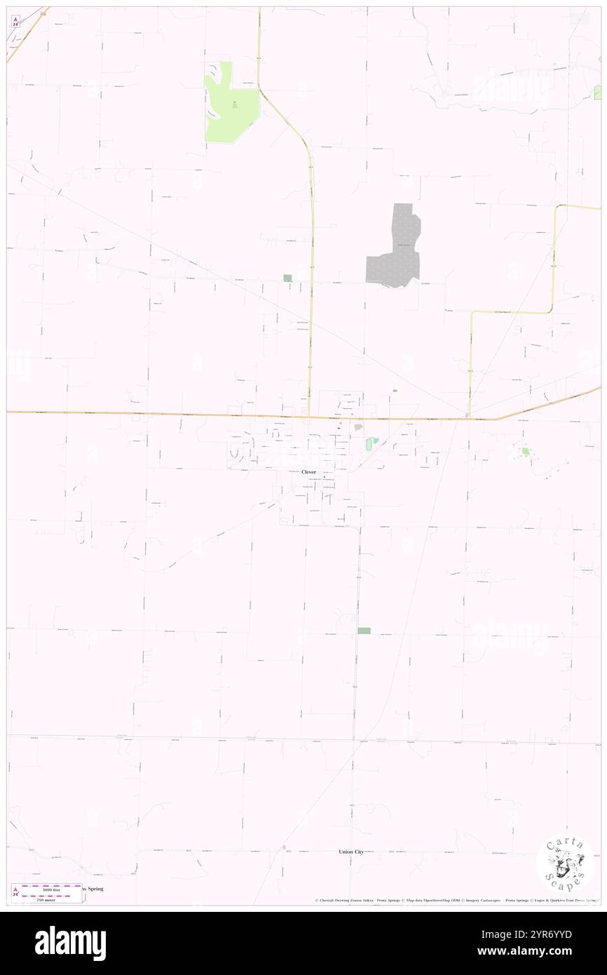 Map of clever missouri Cut Out Stock Images & Pictures - Alamy