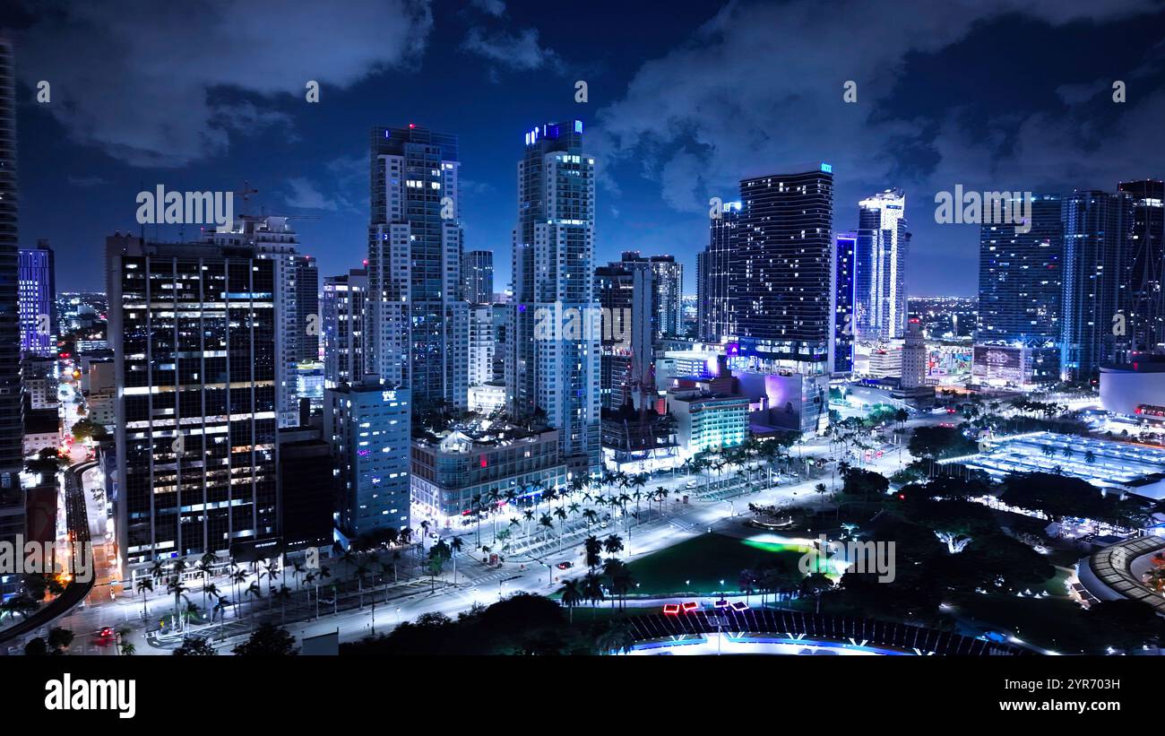Bayfront park miami aerial hi-res stock photography and images - Alamy