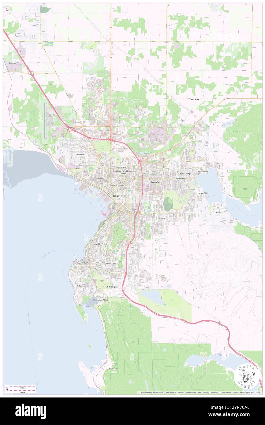 Bellingham washington map Cut Out Stock Images & Pictures - Alamy