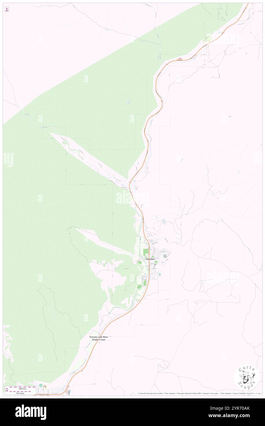 Map of glendale utah Cut Out Stock Images & Pictures - Alamy