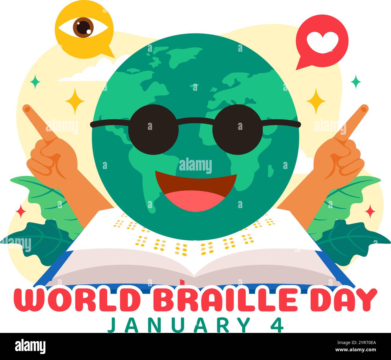 World Braille Day Vector Illustration Celebrating January 4th ...
