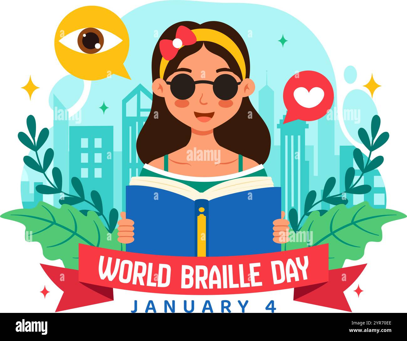 World Braille Day Vector Illustration Celebrating January 4th ...