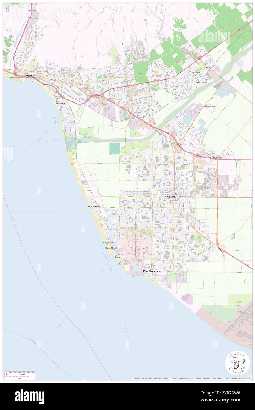 Oxnard map hi-res stock photography and images - Alamy