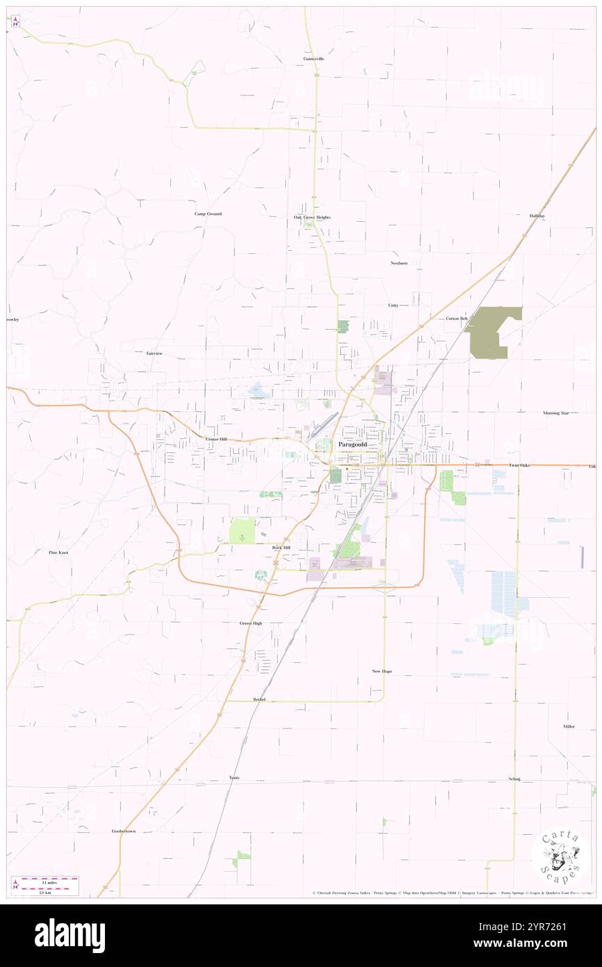 Paragould map Cut Out Stock Images & Pictures - Alamy