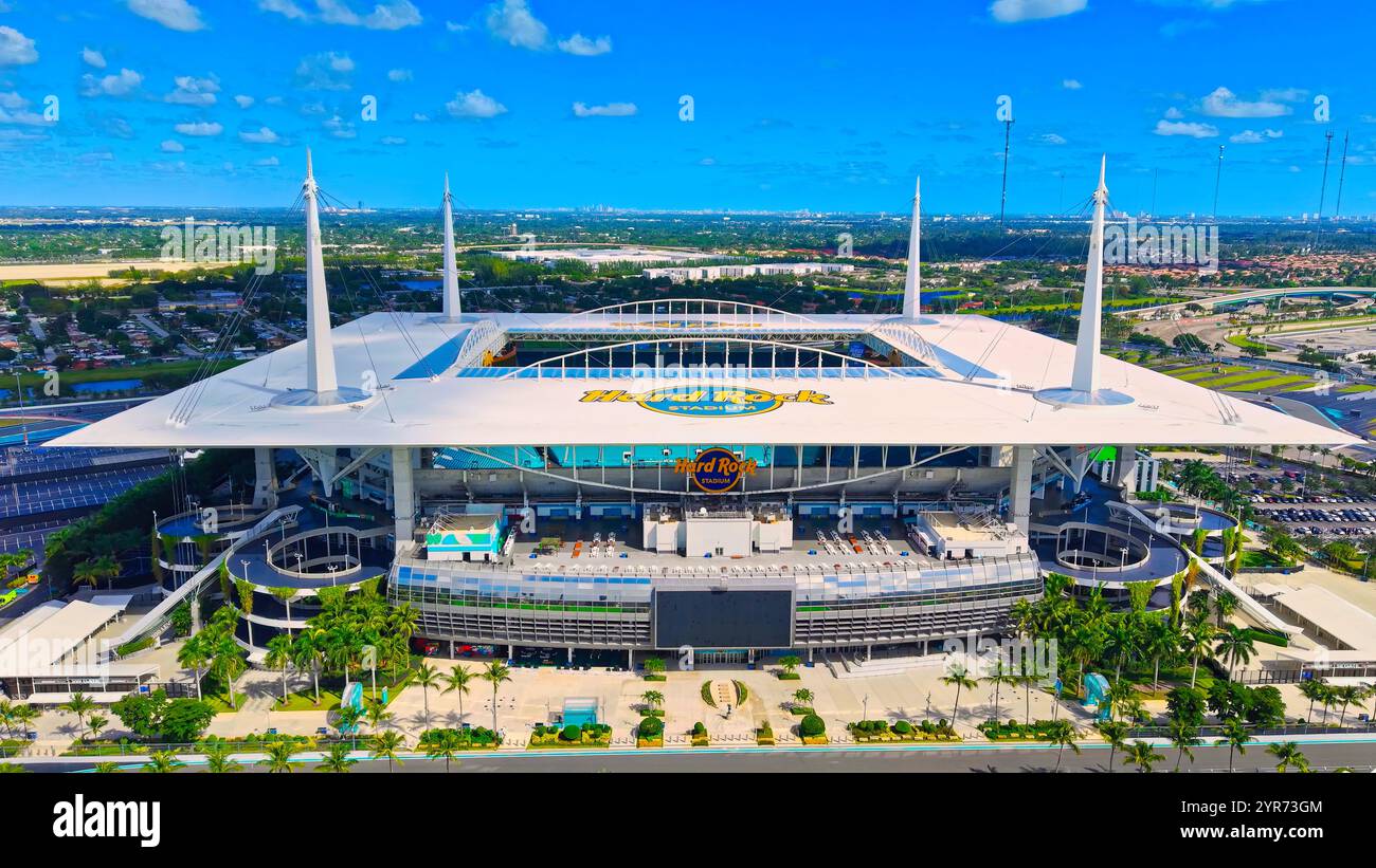Hard Rock Stadium Miami aerial view - home of the Miami Dolphins ...