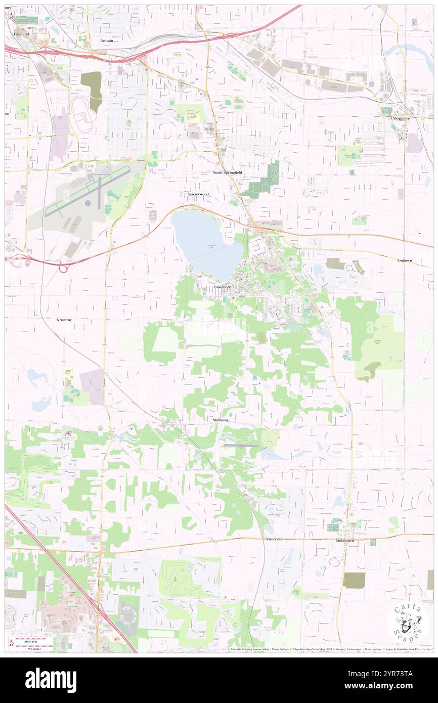 Springfield, ohio map Cut Out Stock Images & Pictures - Alamy