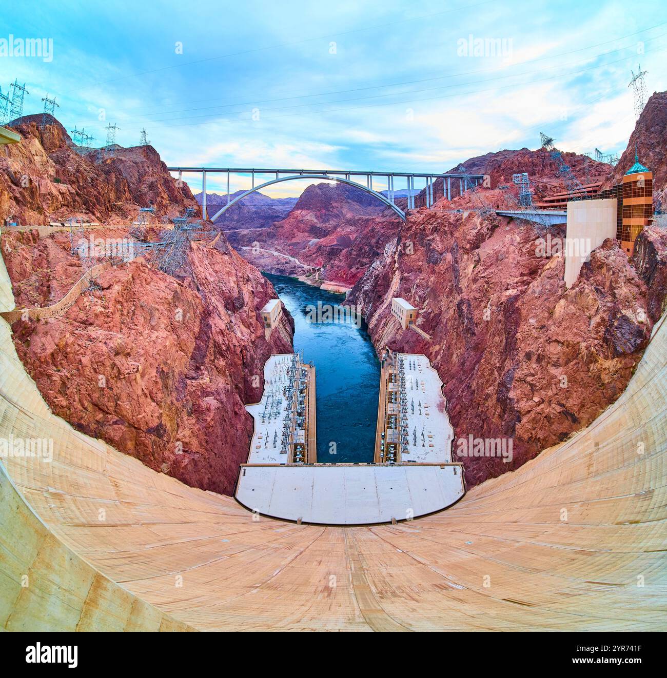 Hoover dam bridge wide hi-res stock photography and images - Alamy