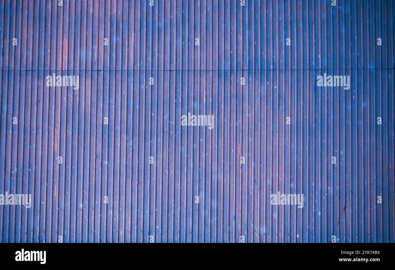 a metal panel made of blue sheet. background Stock Photo - Alamy