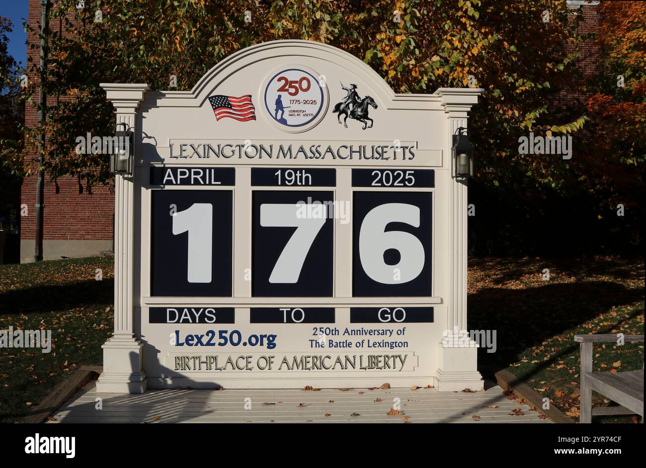 The 250th anniversary calendar in Lexington, MA, on October 25, 2024 ...