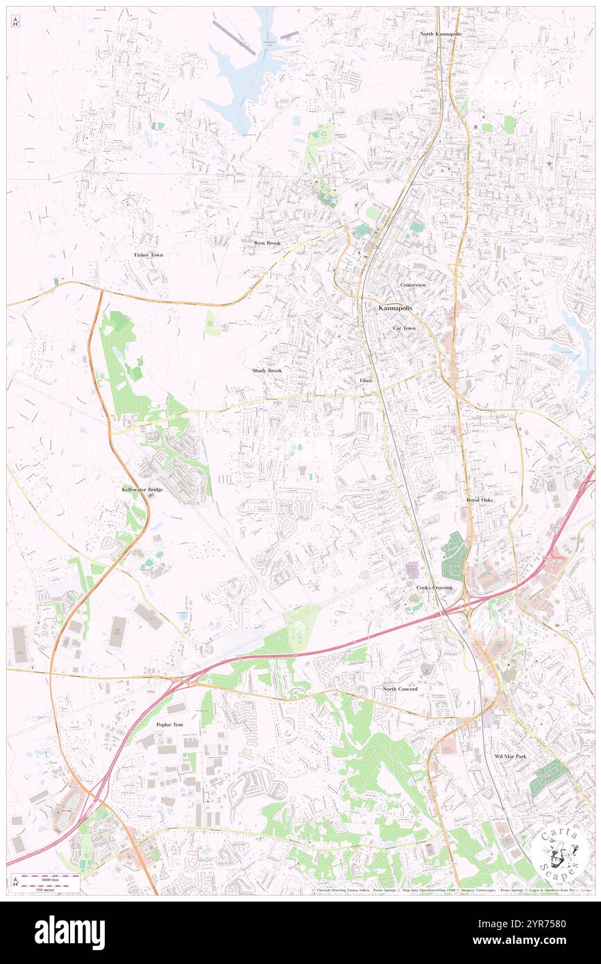Map of kannapolis Cut Out Stock Images & Pictures - Alamy