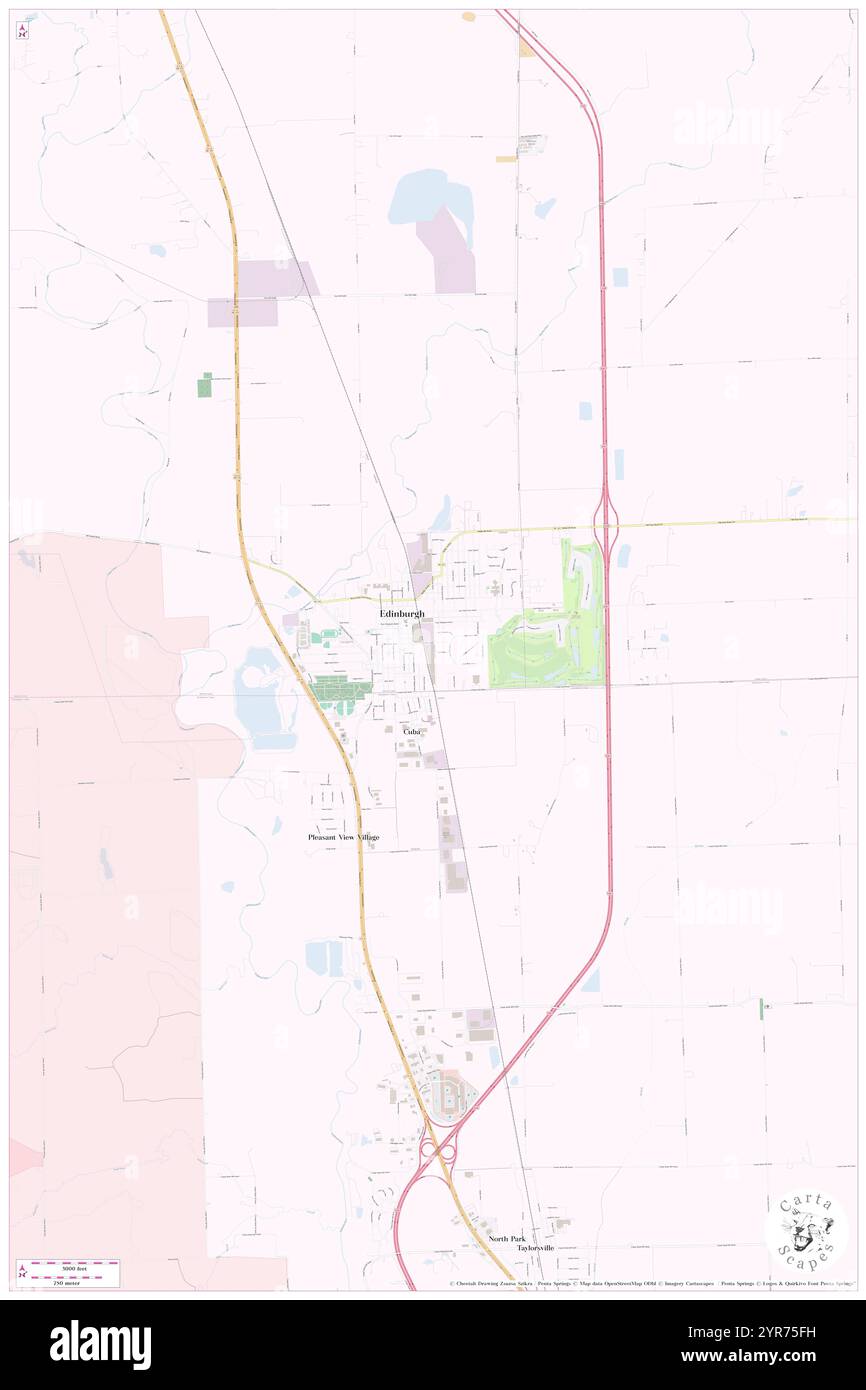 Edinburgh road map Cut Out Stock Images & Pictures - Alamy
