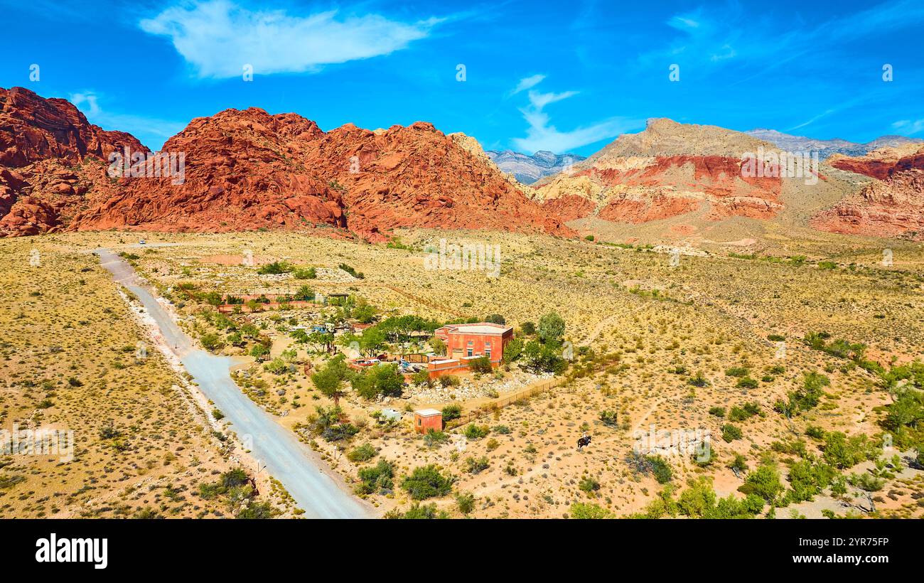 Aerial Red Rock Canyon Nevada Desert Landscape Exploration Stock Photo ...