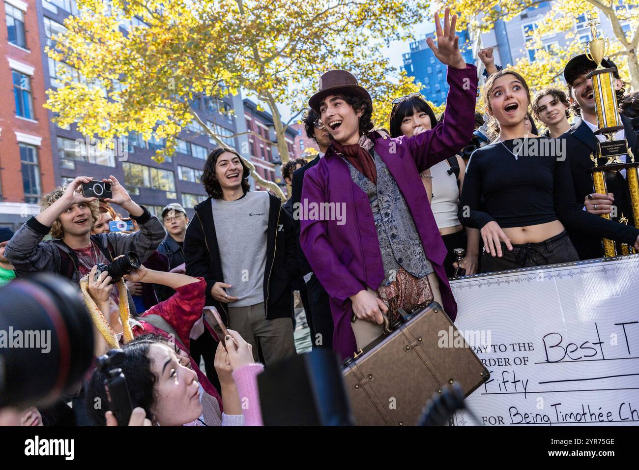 FILE - Miles Mitchell, 21, winner of the Timothee Chalamet lookalike ...